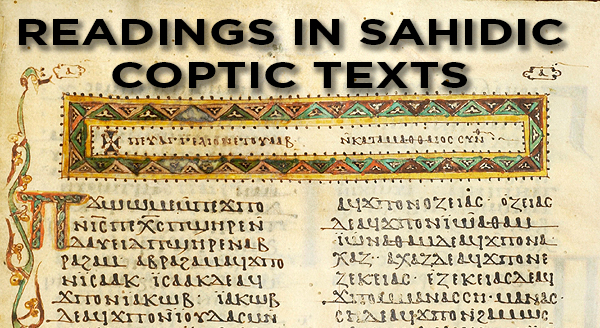 Readings in Sahidic Coptic Texts – FOY SCALF